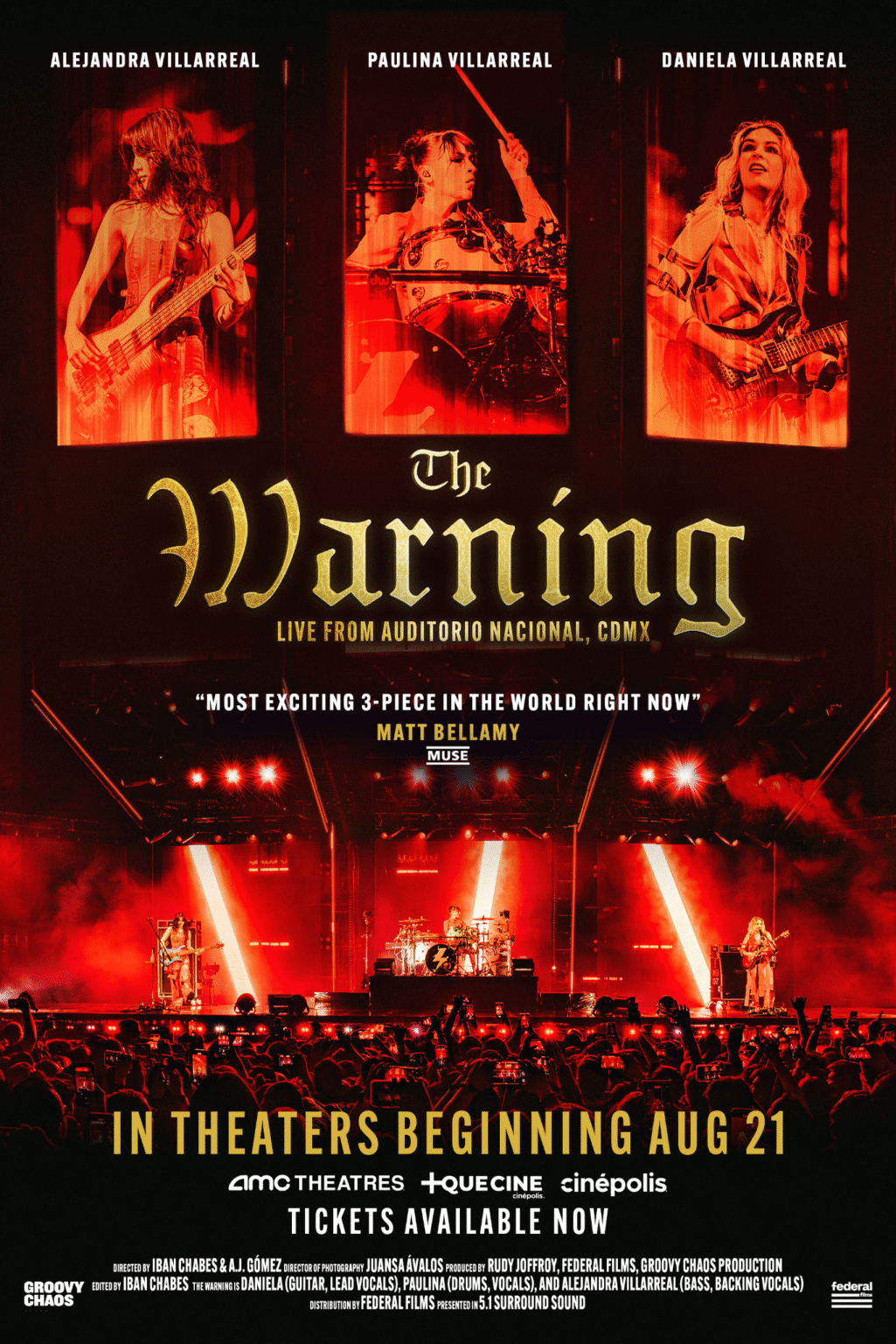 The Warning estrena su primera película de concierto y lanza álbum en vivo
