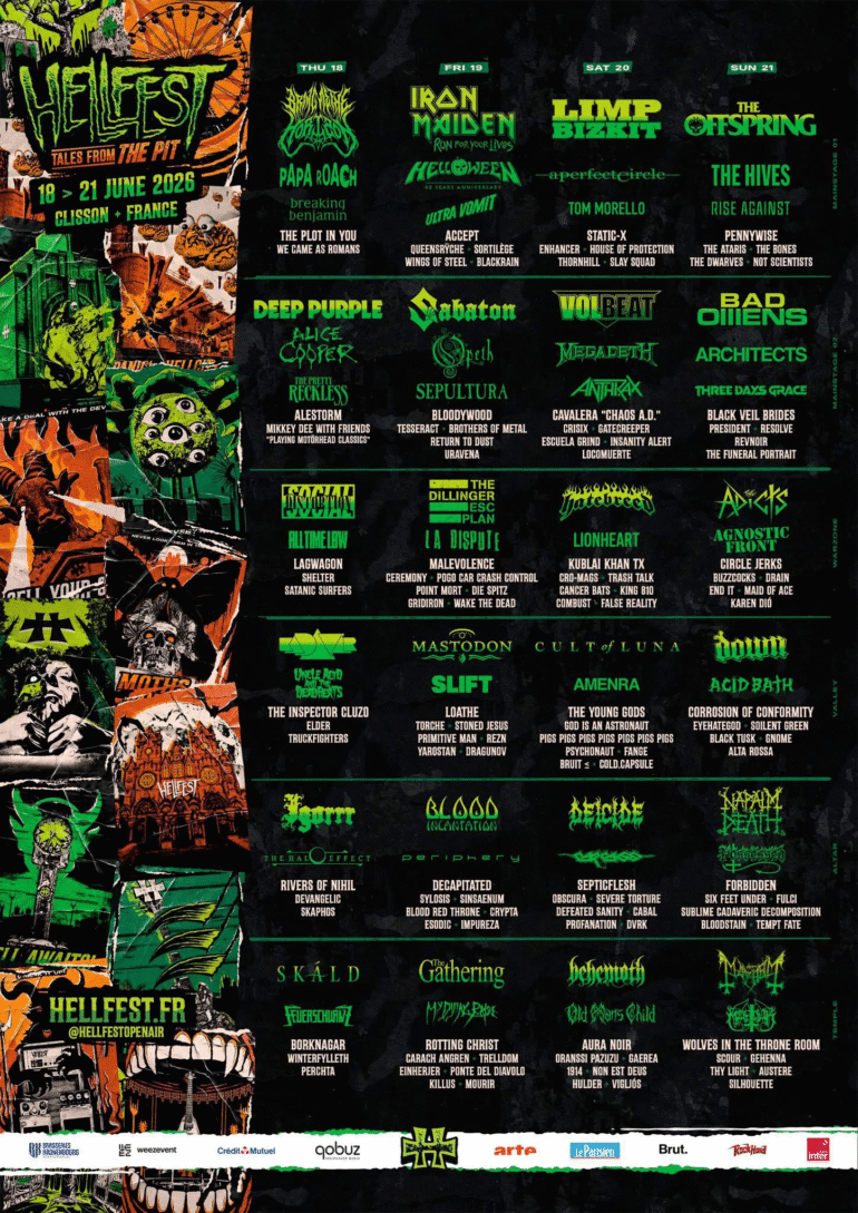 Hellfest Open Air 2026 anuncia su cartel